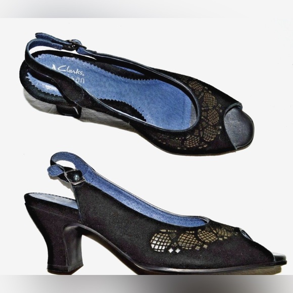 Clarks | Shoes | Clarks Artisan Collection Sz 75 M Black Suede ...